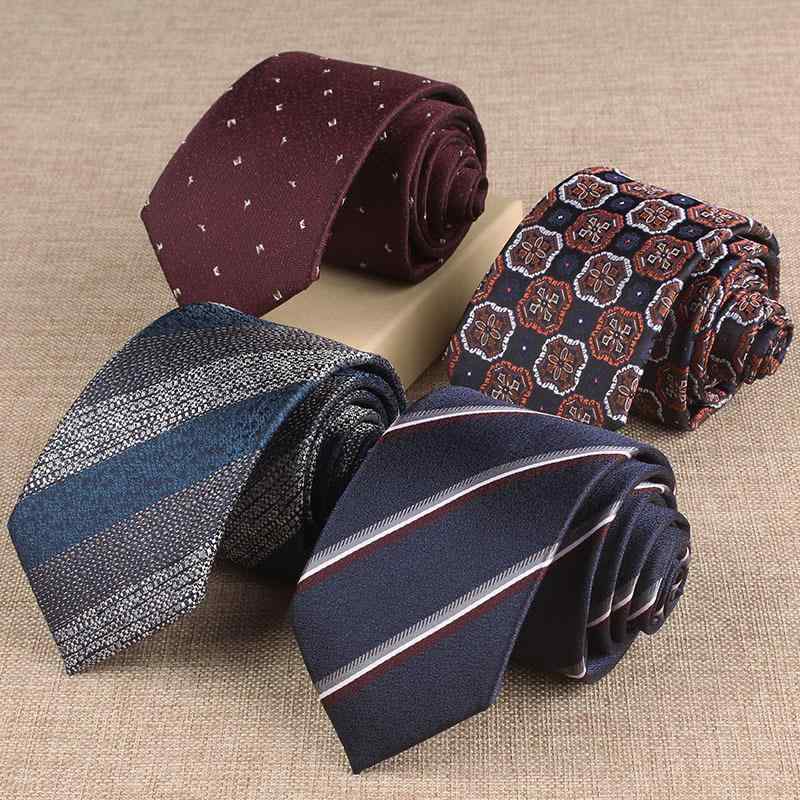 2個セットネクタイ 男性用 レトロ ストライプ柄 ポリエステル エレガント フォーマル ビジネス カジュアル 150cm 7cm幅
