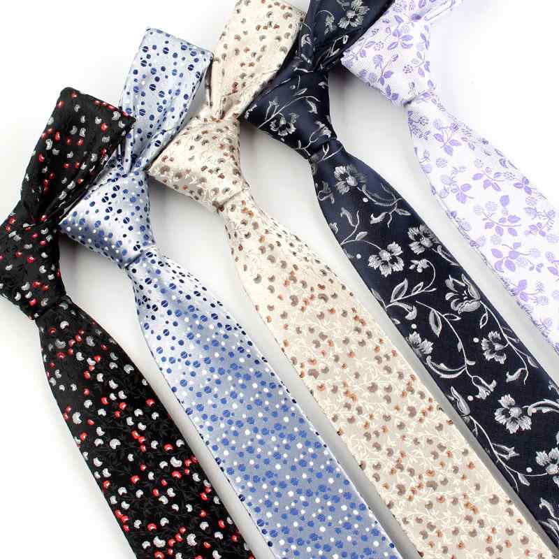 2個セットネクタイ 男性用 スリム 花柄 スーツ フォーマル 結婚式 パーティー 6cm幅 ポリエステル 上品 エレガント