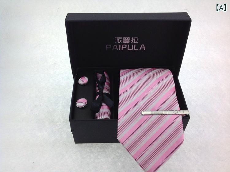 2個セットネクタイ 男性用 フォーマル ビジネス レトロ スタイル 花柄 ポリエステル ピンク系 ストライプ・カテゴリ: 領帯・スタイル: カジュアル・素材: ポリエステル・柄: ストライプ・対象: メンズ・カラー: ピンク・種類: 領花・...