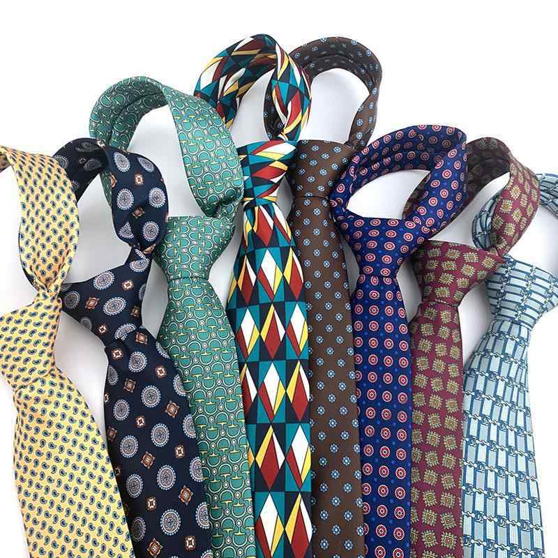 10個セットネクタイ 男性用 幾何学模様 ポリエステル プリント レトロ おしゃれ