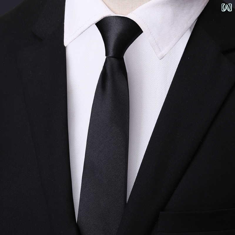 ネクタイ 男性用 ブラック フォーマル 紳士用 ジッパー式 ビジネス シャツ 結婚式 ストライプ ポリエステル・スタイル: カジュアル・素材: ポリエステル・柄: 無地・カラー: ブラック・性別: ユニセックス・種類: 蝶ネクタイ