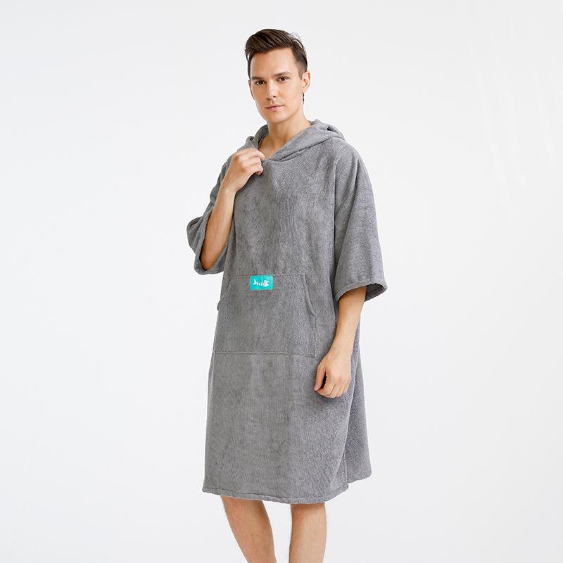 マイクロファイバー バスタオル 速乾 スポーツタオル フード付き ビーチ 海水浴 プール スイミング サーフィン ダイビング 着替え 厚手 宝藍 グレー カーキ ネイビー ポリエステル・項目名: 素材・値: マイクロファイバー.ポリエステル...