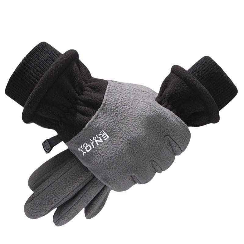手袋 メンズ 男性用 防寒手袋 グローブ 秋冬 触屏 接触パネル対応 防風 撥水 裏起毛 厚手 アウトドア バイク 自転車 運転 散歩 普段使い Possible グレー ブラック・機能: タッチスクリーン.防寒.防風・種類: 指あり手袋・...