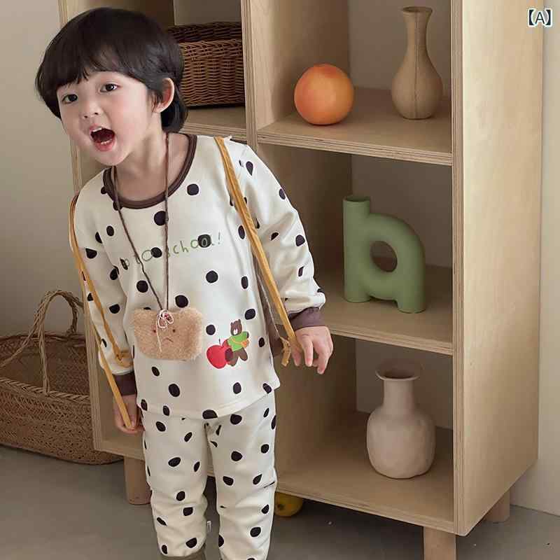 子供用パジャマ 上下セット 韓国 春秋冬 長袖 再生繊維 暖か かわいい カートゥーン キッズ ルームウェア 部屋着 90cm 100cm 110cm 120cm 130cm 140cm 150cm 160cm・対象: 男女兼用・スタイル:...