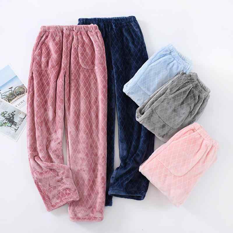 2個セットパジャマ レディース メンズ フランネル ルームウェア パンツ 秋冬 厚手 暖かい 菱形 チェック柄 夫婦 ペア 部屋着 リラックスパンツ ポリエステル・素材: ポリエステル・シーズン: 春.夏.秋・生地の厚さ: 厚手 (約251...