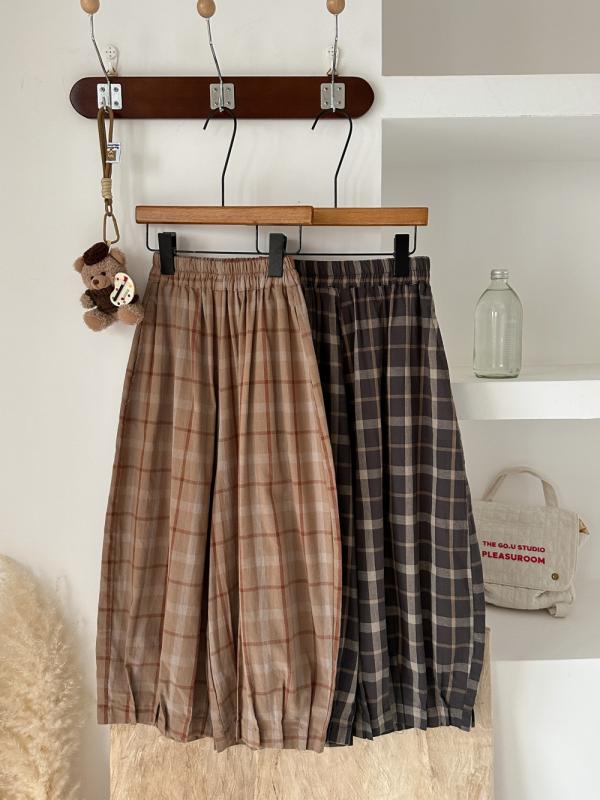 2個セット子供用パンツ 格子柄 サルエルパンツ ハーレムパンツ 女の子 男の子 コットン ウエストゴム 90 100 110 120 130 140 150 春夏・スタイル: 韓国版・素材: 綿・等級: B類・パンツ丈: 長ズボン・主な素材...