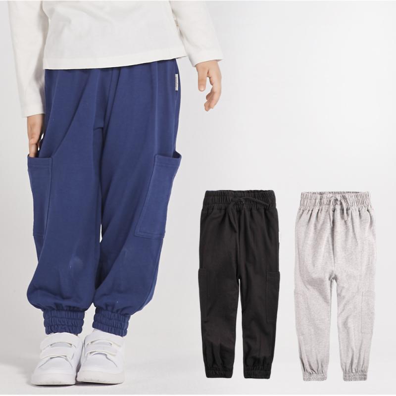 パンツ キッズ 男性用 子供服 カーゴパンツ ロングパンツ 人工彩綿 伸縮性 ウエストゴム 90cm 100cm 110cm 120cm 130cm 春秋冬 藏藍 麻灰 ブラック・スタイル: ワークウェア・生地: 人工彩綿・パンツ丈: フル...