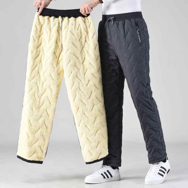 2個セットパンツ 男性用 羊羔绒 加厚 防寒 保温 ズボン ルームウェア 部屋着 大きいサイズ ゆったり ウエストゴム 秋冬 ブラック グレー・柄: 無地・厚さ: 厚手・パンツ型: ルーズ・素材: ポリエステル繊維・裏地素材: ポリエステル...