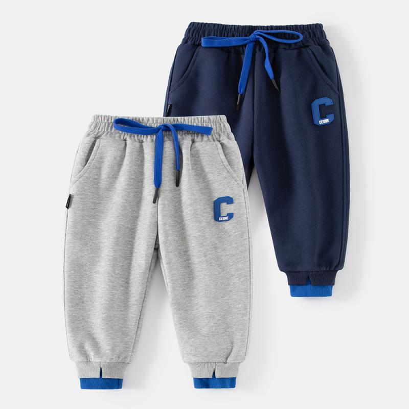 子供用パンツ 男の子 コットン 春用 ロングパンツ スウェットパンツ ボーイズ 幼児 小学生 普段着 部屋着 グレー 紺