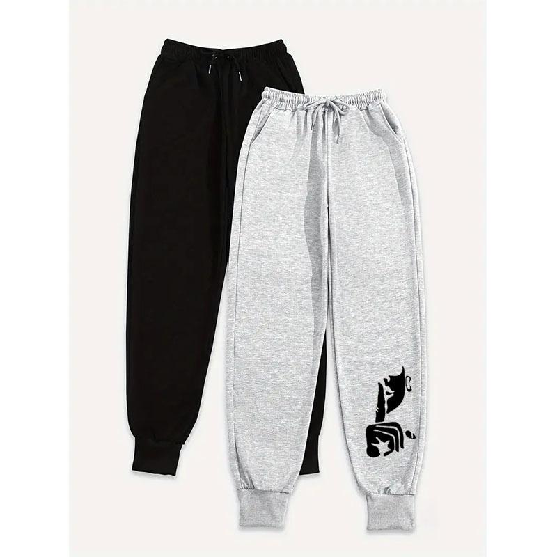 3個セットパンツ レディース 秋冬 裏起毛 暖かい リラックス jogger ジョガーパンツ ストレート スポーティー カジュアル ブラック 黒 グレー グレー ポリエステル S M L XL XXL XXXL・素材: ポリエステル・パンツ...