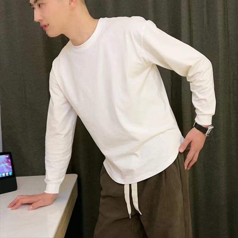 2個セットスウェット メンズ 男性用 薄手 トレーナー 長袖 トップス カットソー プルオーバー 丸首 ポリエステル 無地 春秋