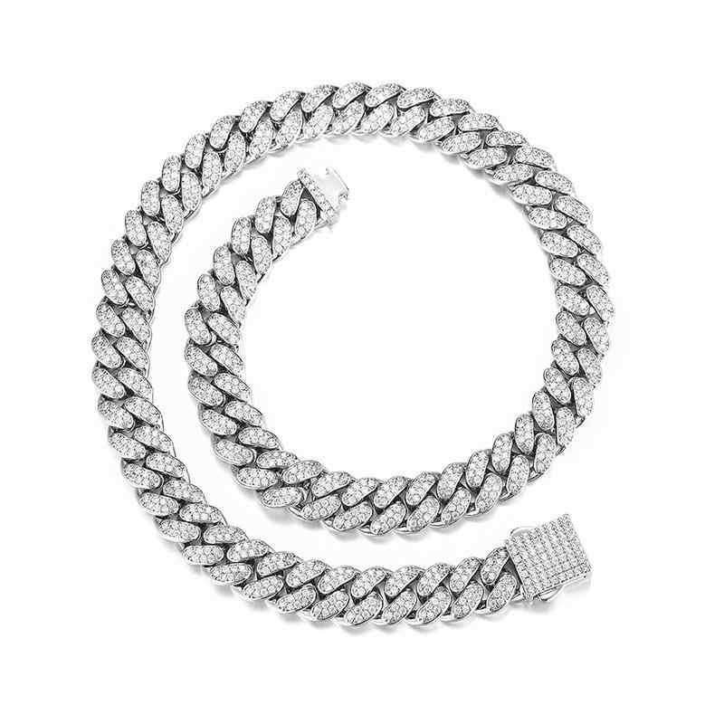 ネックレス メンズ レディース ユニセックス 13mm ジルコニア マイアミ キューバチェーン チョーカー シルバー シルバー ゴールド ゴールド ヒップホップ ラッパー 個性的 合金 幅太 ごつめ・素材: 合金・加工技術: 電気メッキ・デ...