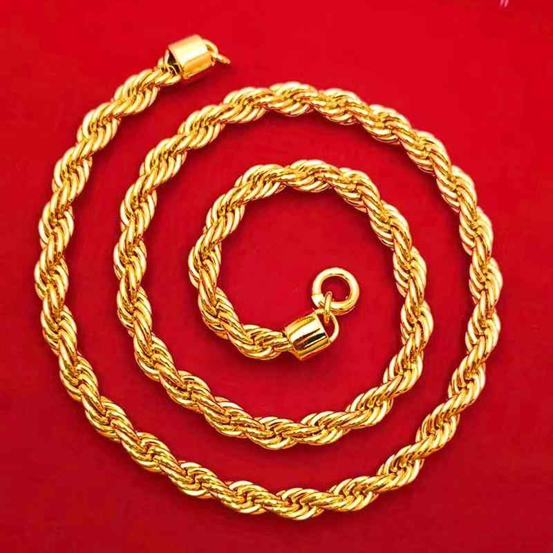 ネックレス メンズ 男性用 8mm 模造ゴールド サージカルステンレス 麻ロープチェーン 個性 アクセサリー ボーイフレンドスタイル アフリカ 南米 東南アジア 北米 東北アジア 中東・素材: 合金・加工方法: メッキ・造型: 幾何学型・チ...