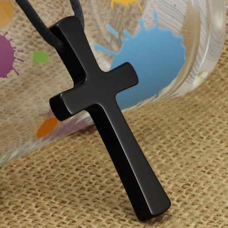 2個セットネックレス メンズ 男性用 十字架 钨鋼 タングステン鋼 ペンダント ロングネックレス 黒 ブラック アレルギー対応 普段使い・素材: 857タングステン・デザイン: -・加工方法: 研磨・カラー: ブラック・スタイル: レトロ・...