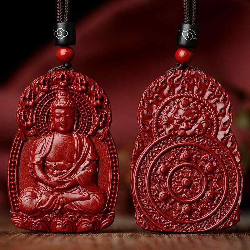ネックレス レディース メンズ 石 朱砂 守護神 ペンダント 大日如来 干支 未 申年 お守り アクセサリー 縁起物 開運 ギフト・項目: 素材・値: 朱砂・項目: 造型・値: -・項目: 処理・値: 研磨・項目: スタイル・値: 民族風....