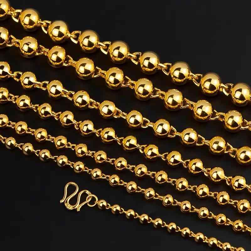 ネックレス メンズ 男性用 喜平 仏珠 光珠 真鍮 镀金 50cm 60cm ゴールド 個性 アクセサリー・素材: 真鍮・処理方法: 電気メッキ・造型: -・チェーンスタイル: ボールチェーン・ペンダント素材: 真鍮・長さ: 51～60cm...