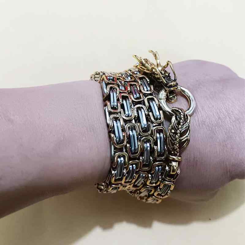 ネックレス メンズ チタン鋼 喜平 龍 ドラゴン ダブルカラー ゴールド シルバー 幾何学模様 ボックスチェーン 長め 個性派 冷淡 普段使い ジェンダーレス・素材: チタン鋼・処理方法: 象嵌・造型: 幾何学型・チェーンスタイル: ボック...