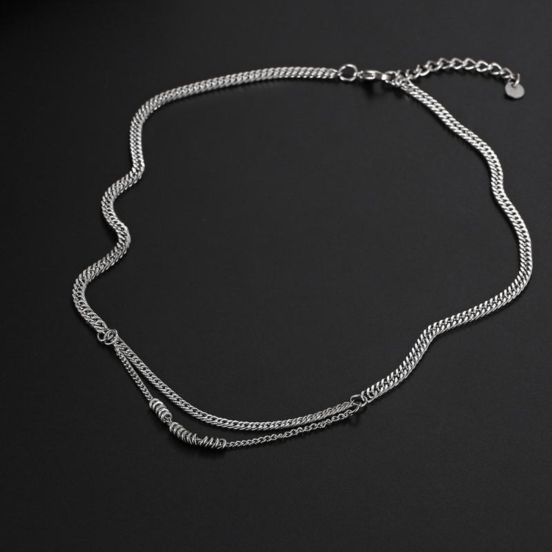 ネックレス メンズ チタン鋼 男性用 アクセサリー 鎖骨チェーン パンク 高見え 長さ45cm 50cm 60cm・素材: チタン鋼・加工: 研磨・デザイン: 幾何学型・チェーンタイプ: 鎖骨チェーン・長さ: 51～60cm・カラー: 長さ...