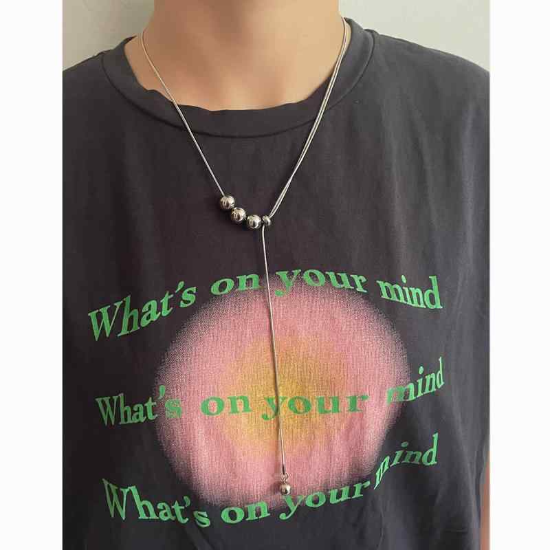 ネックレス メンズ レディース ステンレス チョーカー 小さめ ボール チェーン おしゃれ スネークチェーン 幾何学模様 ペンダント クール 電気メッキ加工 ユニセックス スタイリッシュ・素材: ステンレス・処理: 手作り・デザイン: 幾何...