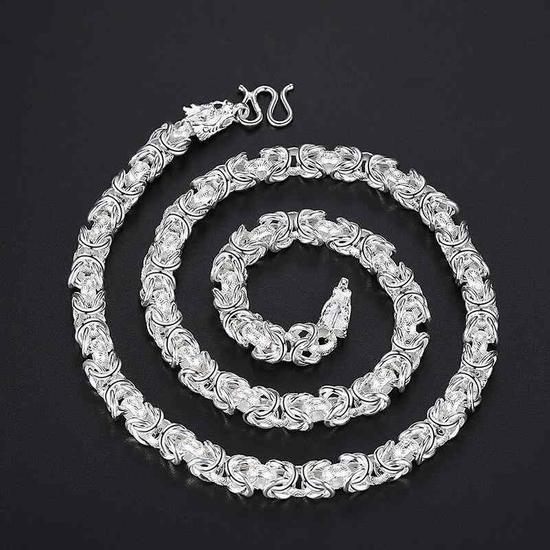 2個セットネックレス メンズ 光沢 布模様 ダブルドラゴン 蛇骨チェーン 51cm-60cm 個性 アクセサリー アフリカ 南米 東南アジア 北米 東北アジア 中東・素材: 混合材质・処理: 電镀・デザイン: 几何型・チェーンスタイル: 蛇...