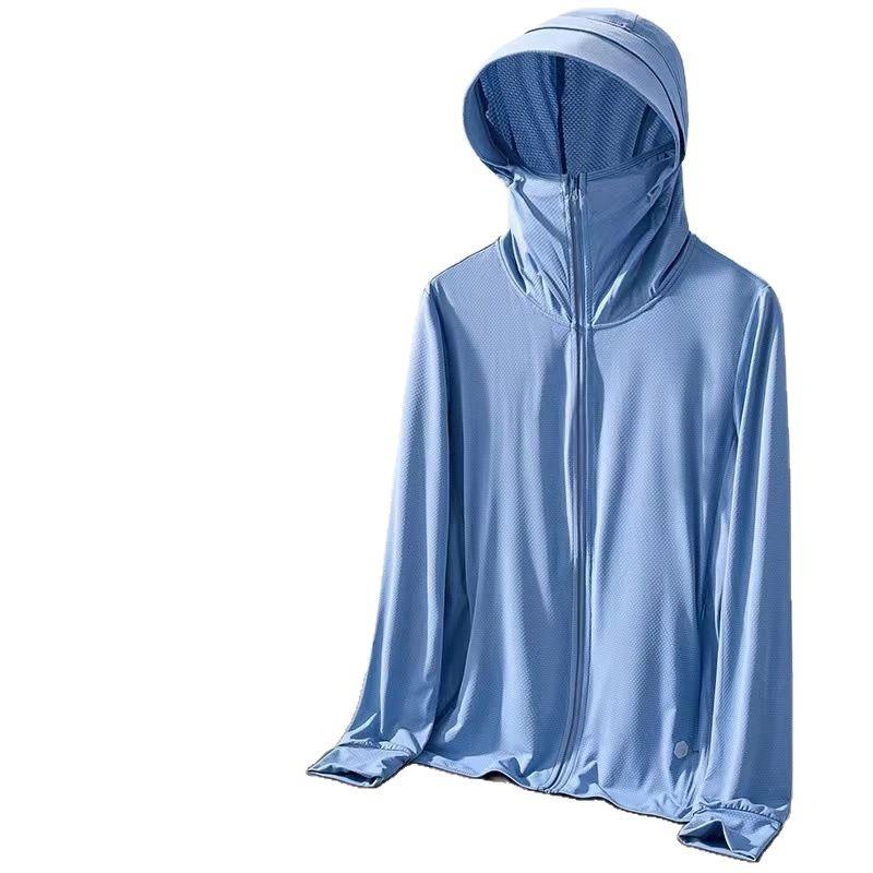 ジャケット 男性用 接触冷感 薄手 ラッシュガード 聚酯纤维（ポリエステル） 無地 フード付き ジップアップ ライトアウター アウトドア スポーツ ウェア 釣り 白 ホワイト グレー ブラック ブルー M L XL 2XL 3XL 4XL 5XL