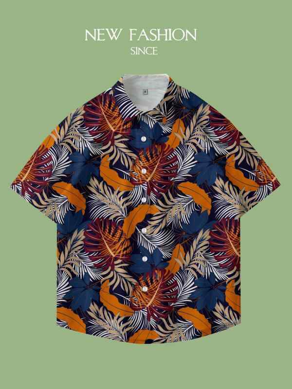 シャツ メンズ アロハシャツ 半袖 ポリエステル リゾート ビーチ 海 サマー カジュアル 開襟 プリント M L XL 2XL 3XL ホワイト