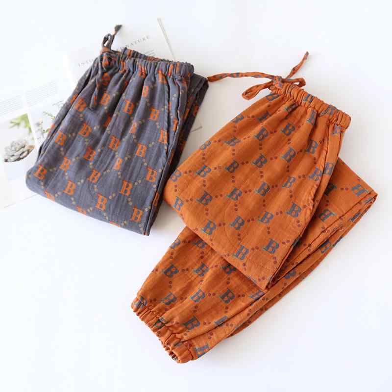 パジャマ メンズ 男性用 春夏 薄手 コットン ルームウェア 部屋着 寝巻き リラックスパンツ イージーパンツ ロングパンツ 接触冷感 伸縮性 通気性 B柄 グレー オレンジ・素材: 綿・生地: 色織りジャカード・厚さ: 薄手(約121-1...