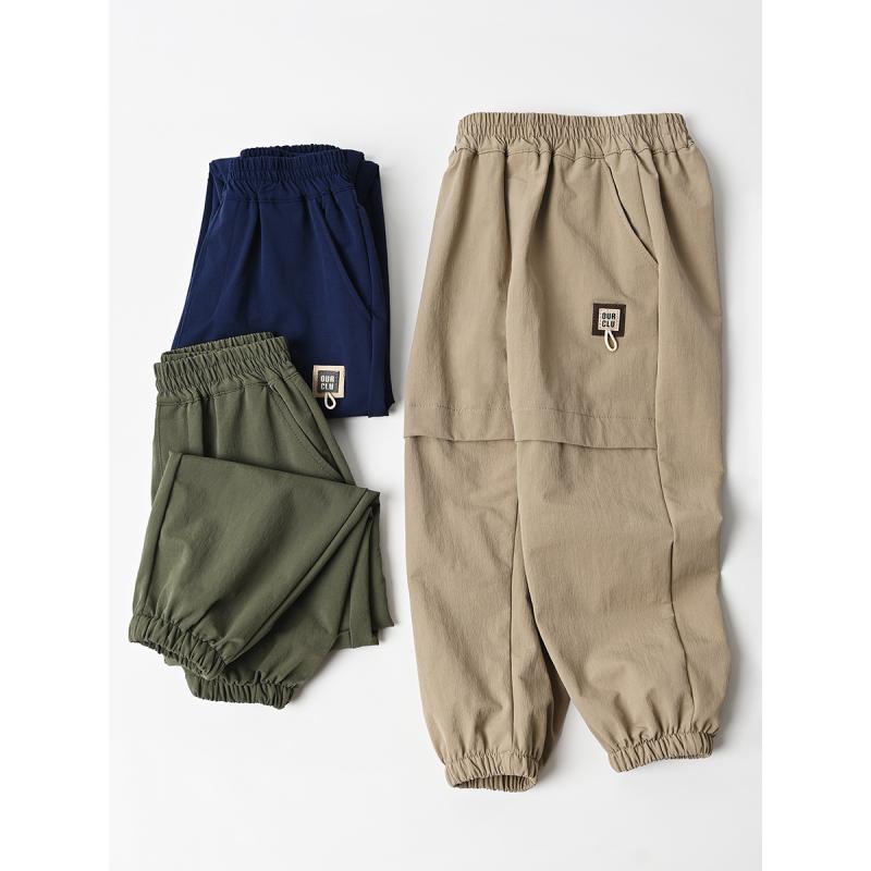 子供用パンツ キッズ 男の子 女の子 ストレッチ スポーツパンツ ロングパンツ 中童 大童 ウエストゴム アーミーグリーン カーキ ネイビー 110cm 120cm 130cm 140cm 150cm 160cm 170cm・スタイル: ス...