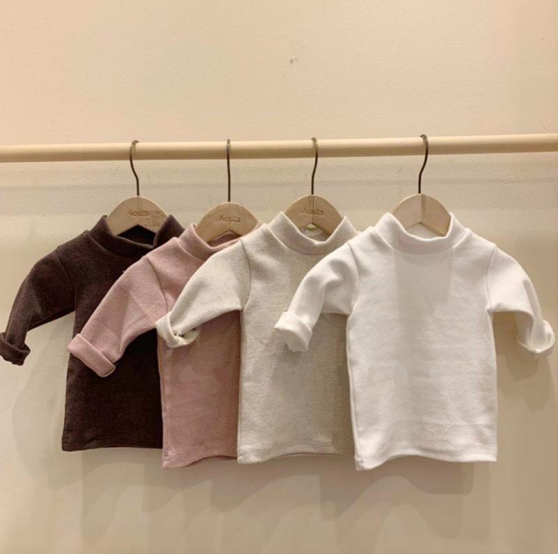Tシャツ キッズ ベビー 韓国 無地 綿 長袖 ハイネック トップス インナーシャツ 73CM 80cm 90cm 100cm 春秋 保温 普段着 かわいい 柔らかい・カテゴリ: Tシャツ・対象: 男女兼用・スタイル: 韓国・袖丈: 長袖・...