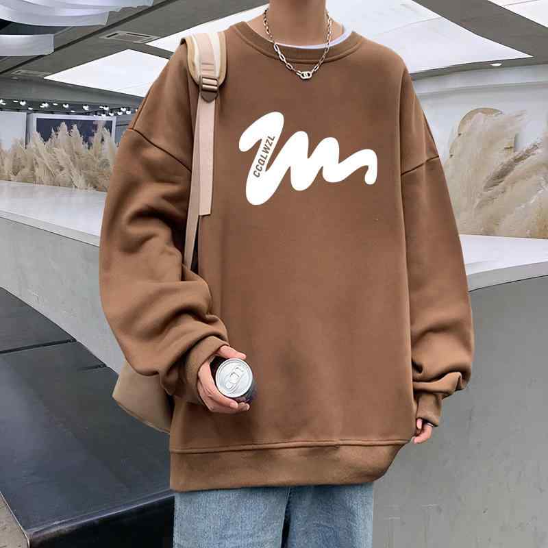 トレーナー メンズ 男性用 トップス 秋冬 裏起毛 暖かい プリント 長袖 丸首 プルオーバー ゆったりサイズ 普段使い カジュアル ポリエステル ホワイト ブラック グレー ブラウン レッド グリーン・スタイル: 英伦・対象年齢: 成人・...