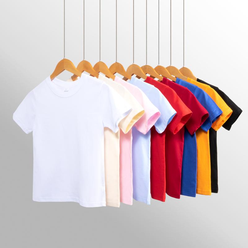 Tシャツ キッズ 子供服 春秋 半袖 無地 トップス インナー 吸湿速乾 綿 90 100 110 120 130 140 150 ホワイト イエロー ブルー ピンク レッド ブラックstring