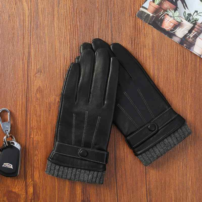 手袋 男性用 羊革 レザーグローブ 防寒 グローブ スマホ対応 秋冬 暖かい 紳士 運転 自転車 バイク
