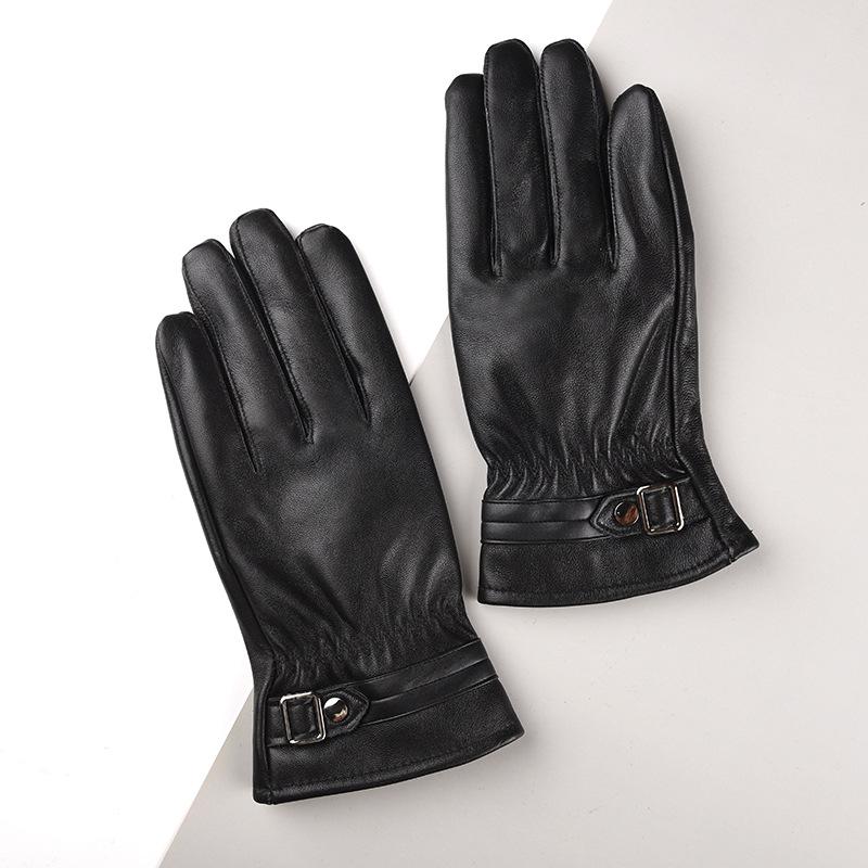 手袋 男性用 レザー手袋 秋冬 防水 接触パネル対応 保温 防風 防寒 羊革 自転車 バイク 運転 通勤 普段使い・機能: 防水.タッチパネル対応.保温.防風・種類: 指あり手袋・カラー: ブラック・サイズ: フリーサイズ・素材: シープス...