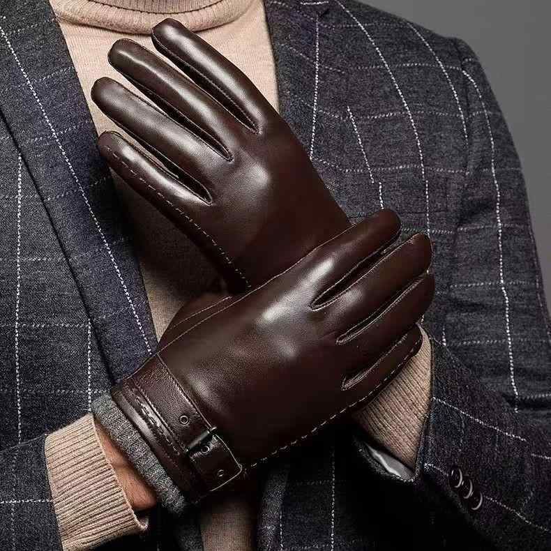 手袋 男性用 羊革 手袋 秋冬用 防寒 暖かい 裏起毛 スマホ対応 運転 自転車 ビジネス 黒 茶・素材: シープスキン・機能: -・スタイル: 分指手袋・カラー: ブラック, 棕色・サイズ: M, L, XL・適合シーズン: 冬・生地: ...