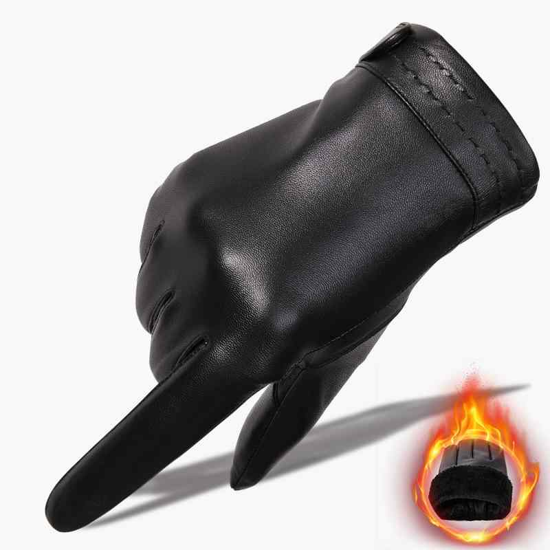 2個セット手袋 男性用 山羊革 グローブ 秋冬 防寒 スマートフォン対応 裏起毛 防風 滑り止め バイク 自転車 運転・素材: 山シープスキン・機能: 防滑.タッチパネル対応.保温.防風・種類: 指あり手袋・カラー: ブラック・サイズ: M...