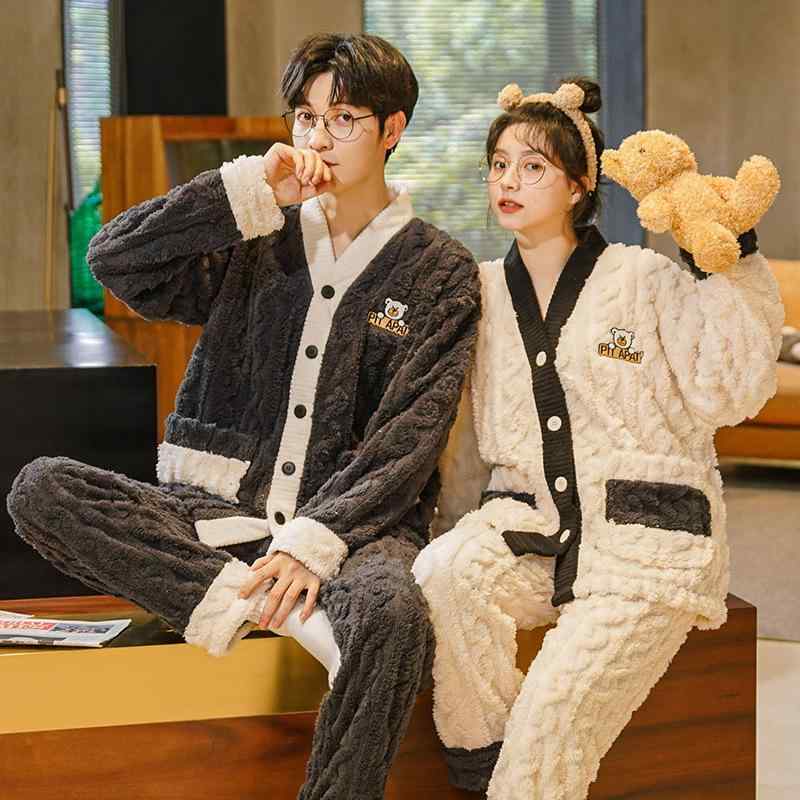 パジャマ レディース メンズ フランネル 厚手 上下セット ルームウェア 寝巻き 長袖 長ズボン あったか 暖かい 保温 防寒 冬 秋 部屋着 かわいい おしゃれ カップル ペア セットアップ・カテゴリ: セットアップ・生地: フランネル・...