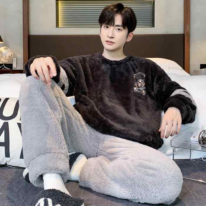 2個セットパジャマ メンズ 秋冬用 上下セット 厚手 フリース あったか 暖かい 長袖 ルームウェア 部屋着 寝巻き ズボン 大きいサイズ ゆったり 快適 柔らかい 紳士 男性 リラックス ウェア ポリエステル・カテゴリ: 睡衣・素材: ポ...