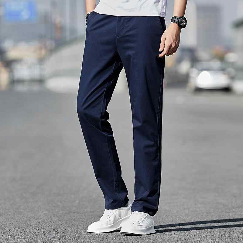 カジュアルパンツ メンズ 男性用 韓国 コットン ストレートパンツ ロングパンツ 普段使い 通勤用 春秋 無地 カーキ グレー ブルー ブラック・スタイル: 韩版・款式: 基本款・裤型: 直筒型・裤长: 长裤・腰型: 中腰・是否有腰带: 无...