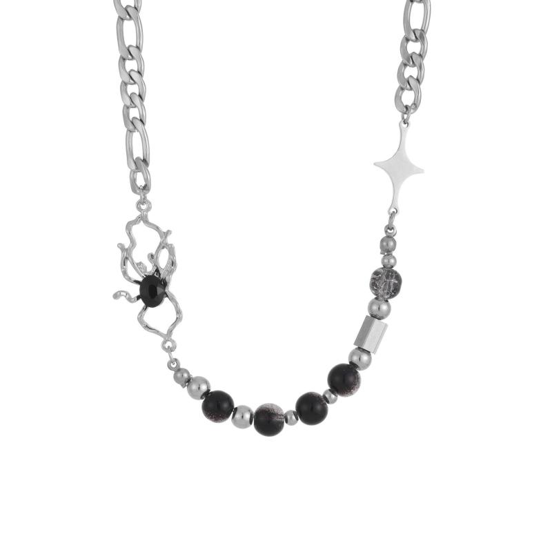 ネックレス レディース ペンダント 蜘蛛 スパイダー 幾何学模様 星 スター 不変色 アレルギー対応 高見え 高見え 普段使い デイリー パーティー イベント フォーマル 電気メッキ加工 合金・素材: 銅・処理: 電気メッキ・造型: 幾何学...