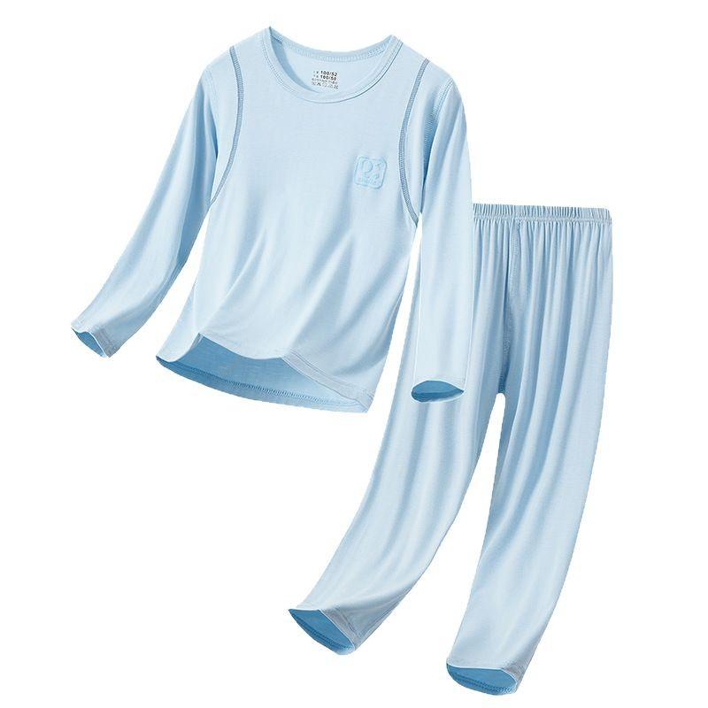 パジャマ 親子 ペアルック 子供用 長袖 長ズボン 上下セット モダール 部屋着 ルームウェア 薄手 吸湿速乾 春夏 男女兼用 男の子 女の子 100cm 110cm 120cm 130cm 140cm 150cm 160cm 170cm ...