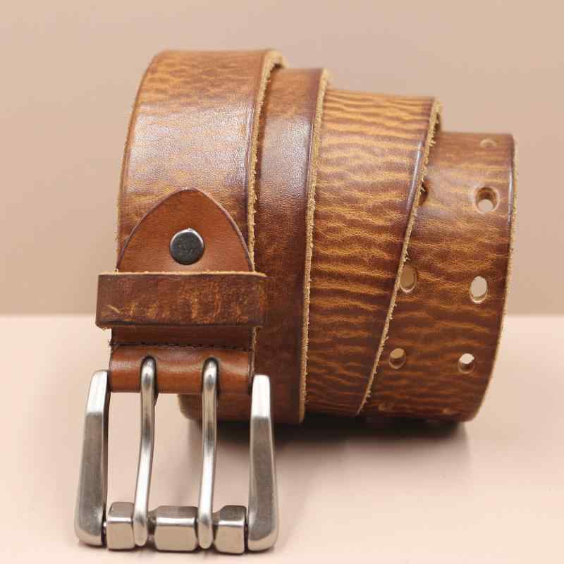 ベルト 男性用 牛革 水洗 革 レザー カジュアル 黒 ブラック コーヒー色 カーキ レッドブラウン 105cm 110cm 115cm 120cm 125cm 130cm