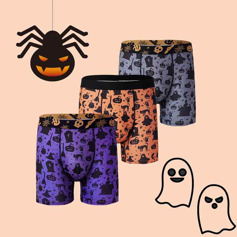 パンツ 男性用 ボクサーパンツ ポリエステル 通気 快適 インナー アンダーウェア ハロウィン おもしろ プリント 紫 深灰 黄色 S M L XL・機能: 通気性 ・素材: ポリエステル ・織り方: ニット ・主な素材: ポリエステル95...