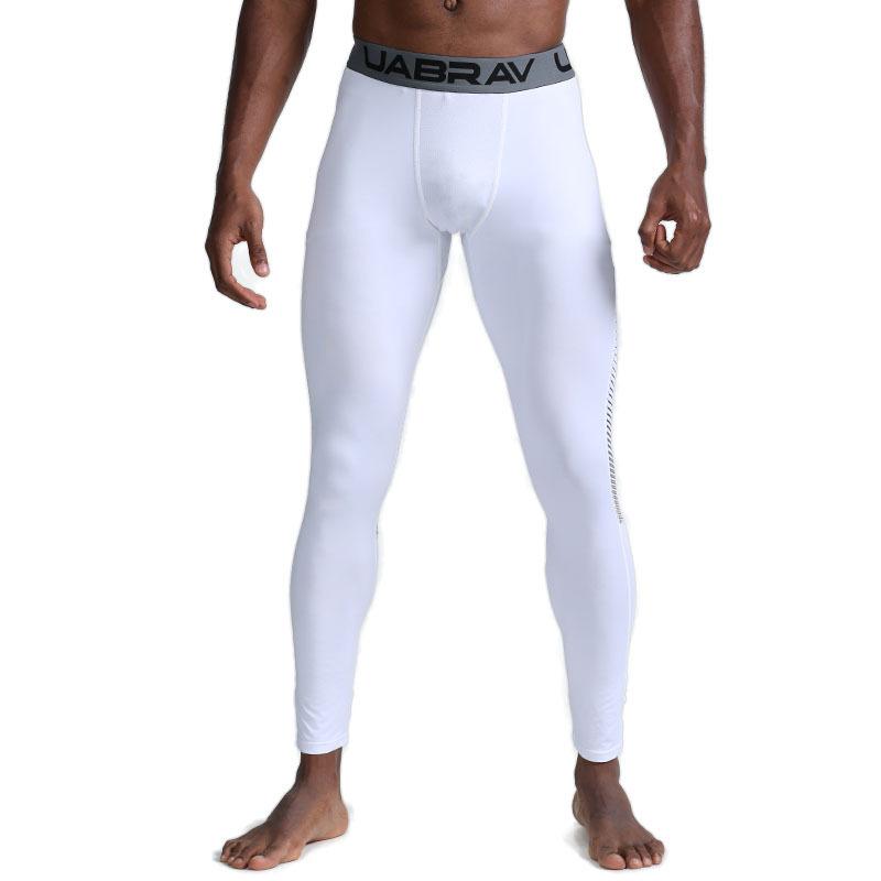 スポーツタイツ メンズ 男性用 ランニング ウェア バスケットボール コンプレッション レギンス スパッツ トレーニング 伸縮性 ポリエステル 吸湿速乾 オールシーズン 白 黒