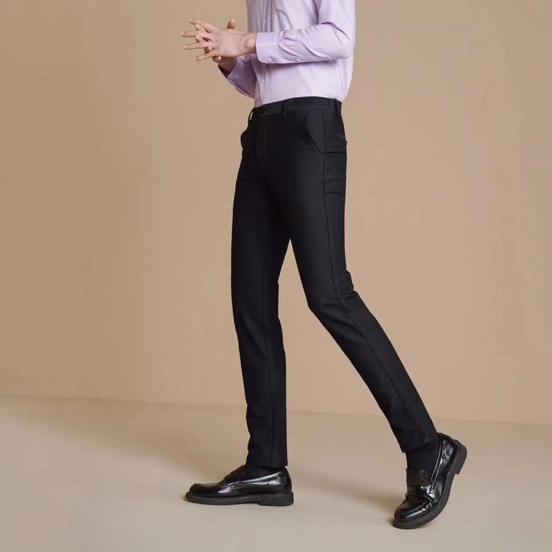 パンツ メンズ 男性用 ビジネス カジュアルパンツ 厚手 ズボン ボトムス ストレート 無地 コットン 混紡 伸縮性 ポケット付き 秋・スタイル: ビジネス・パンツ型: ストレート・パンツ丈: 長ズボン・腰タイプ: ミドルウエスト・ベルト有...