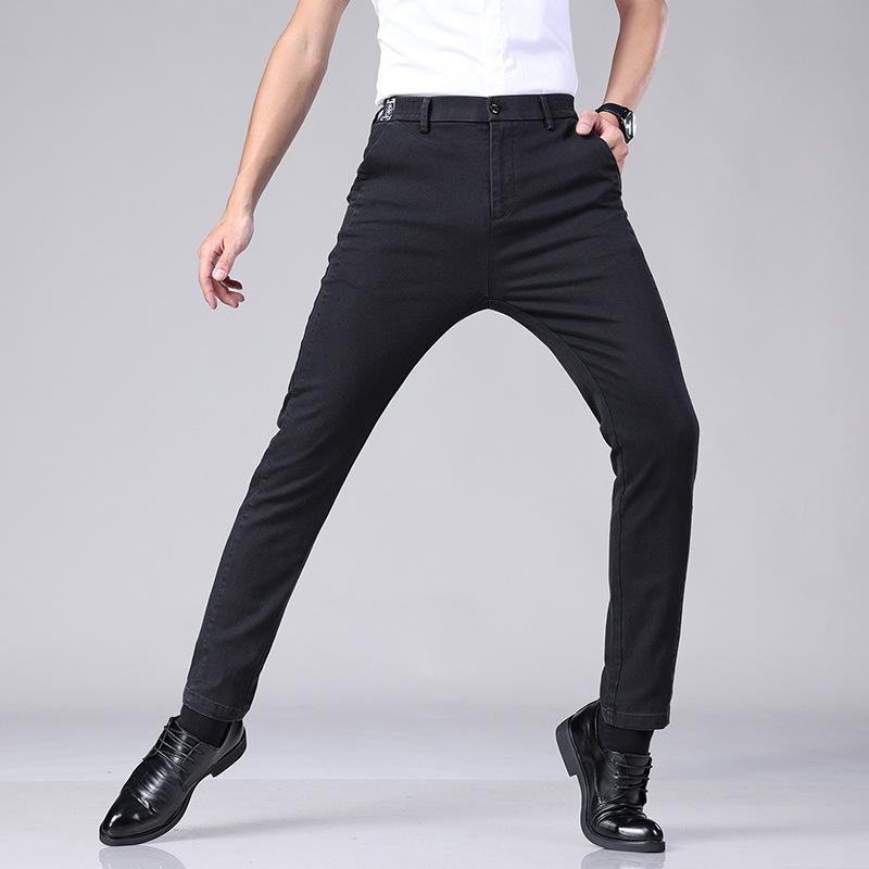 パンツ メンズ 男性用 スラックス ロングパンツ ストレート ズボン 通勤 無地 普段使い コットン 混紡 ブラック グレー ネイビー カーキ 春秋