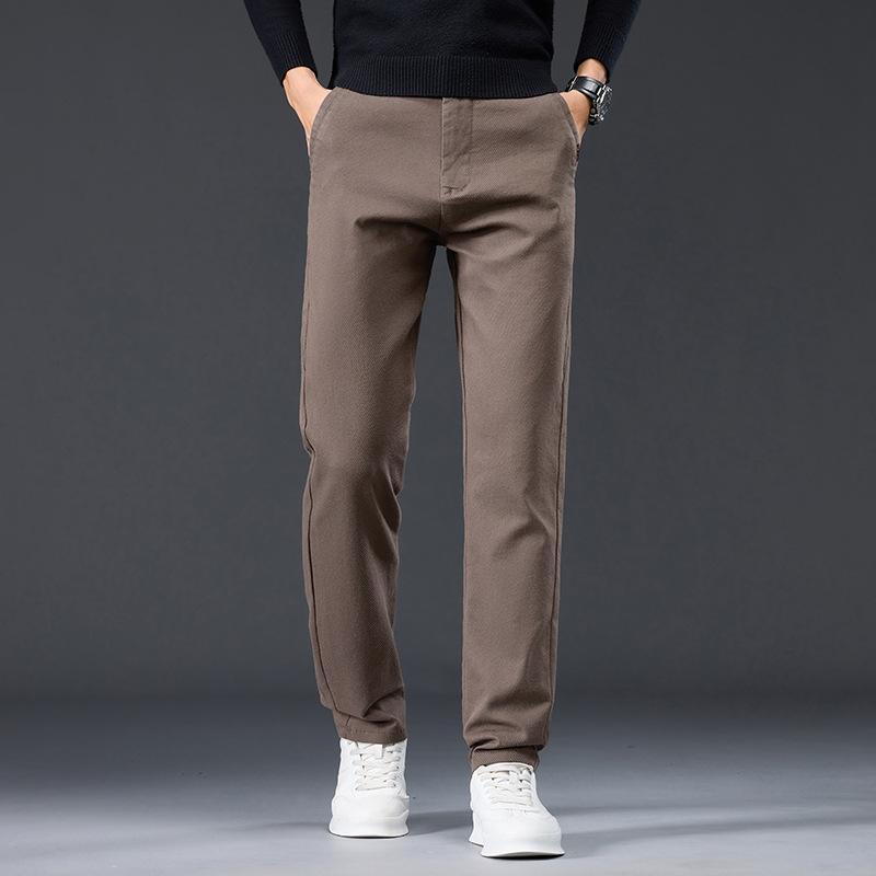 パンツ メンズ ズボン ストレッチ テーパードパンツ 男性用 ロングパンツ カジュアル スラックス ボトムス 無地 シンプル 黒 ブラック グレー コーヒー 綿 普段使い・スタイル: 简约・款式: 基本款・裤型: 直筒型・裤长: 长裤・腰型...