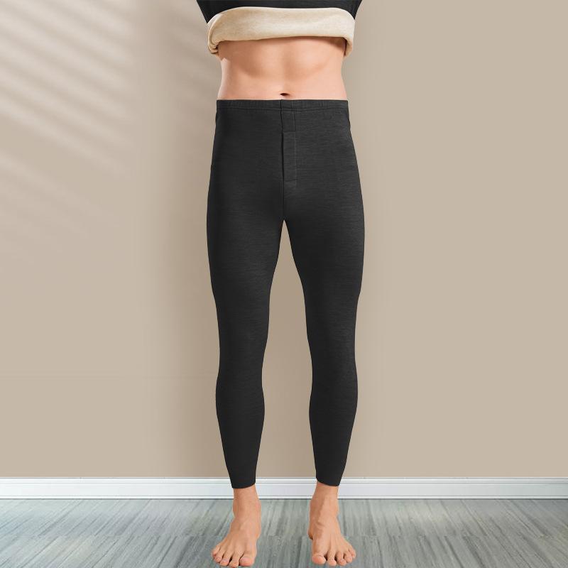 メンズ インナー あったか機能肌着 防寒タイツ スパッツ 男性用 暖かい アンダーウェア 厚手 ポリエステル 無地 L XL XXL XXXL 4XL 大きいサイズ 深灰 紺色 コーヒー色 薄グレー ブラック