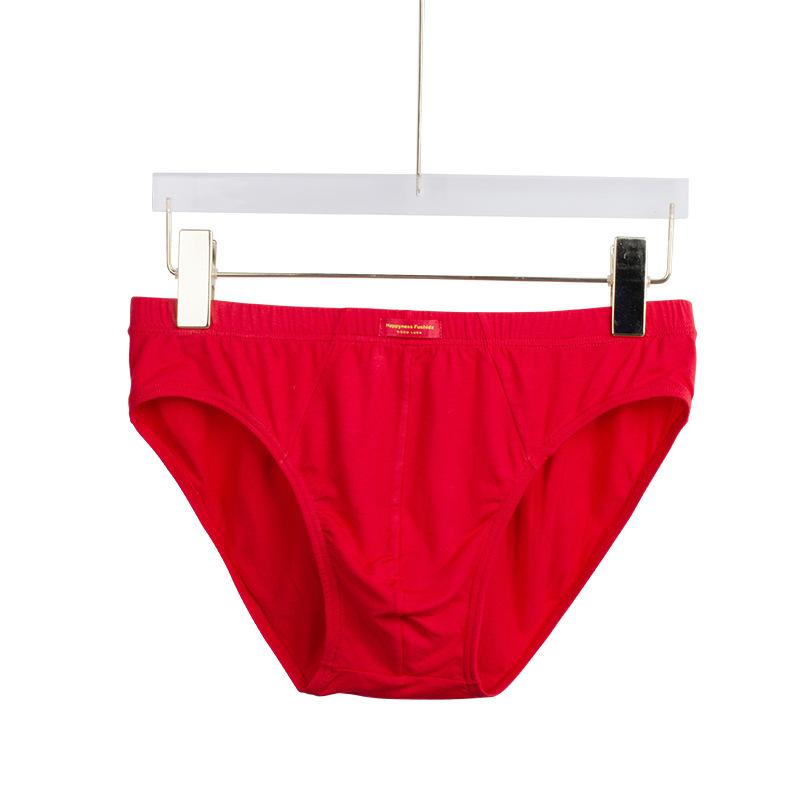 パンツ メンズ 男性用 赤 コットン 中腰 結婚式 縁起物 幸運 通気性 ブリーフ M L XL 2XL 3XL オールシーズン
