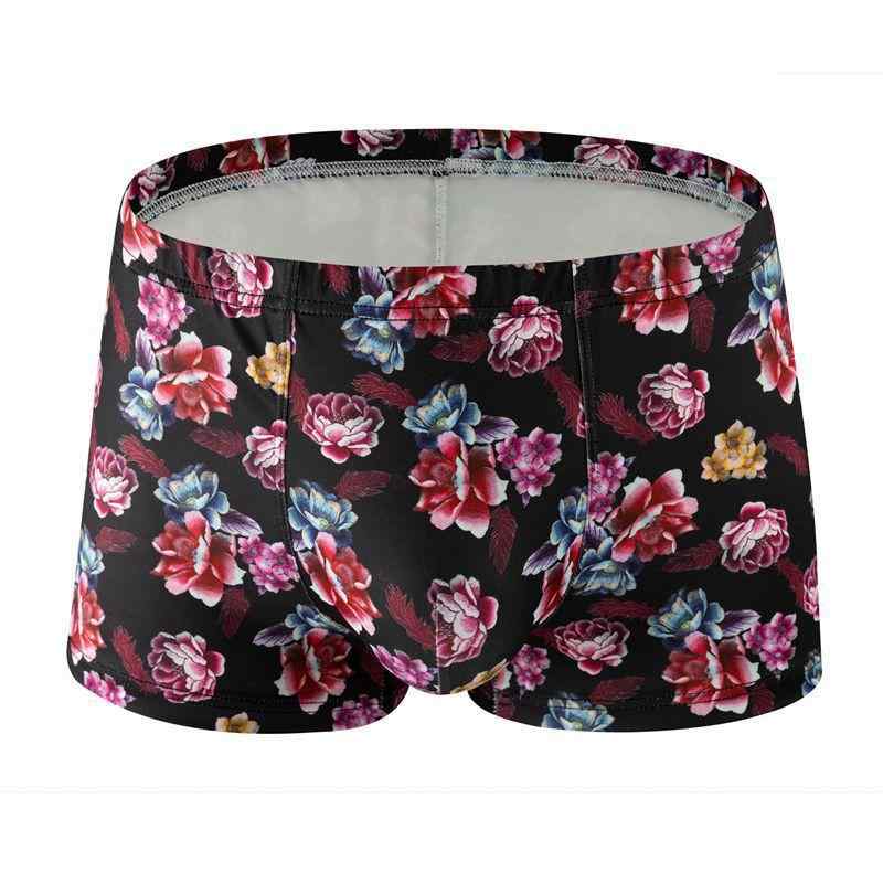 2個セットパンツ 男性用 ボクサーパンツ 再生繊維 花柄 伸縮性 中ウエスト・功能: 塑身・货号: DF-80・面料名称: 牛奶丝・纱支D数: 31-40D・织法: 针织・包装形式: 袋装・是否支持代工: 支持・主面料成分: 聚酯纤维（涤纶...