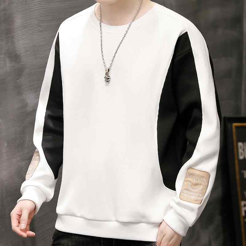 Tシャツ メンズ 男性用 長袖 スウェット 春秋 裏起毛 ビッグシルエット オーバーサイズ ゆったり スポーツ 普段使い 部屋着・スタイル: 韓国版・柄: スマイル・タイプ: プルオーバー・ネックライン: ラウンドネック・袖丈: 長袖・厚さ...